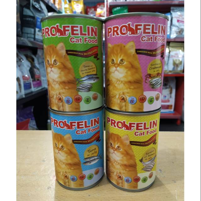 Jual Profelin Wet Cat Food 400gr Makanan Kaleng Daging Basah Kucing ...