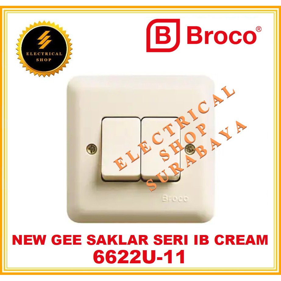 Jual BROCO IB SAKLAR SERI CREAM 6622 (TERSEDIA HARGA GROSIR) - 6622U ...