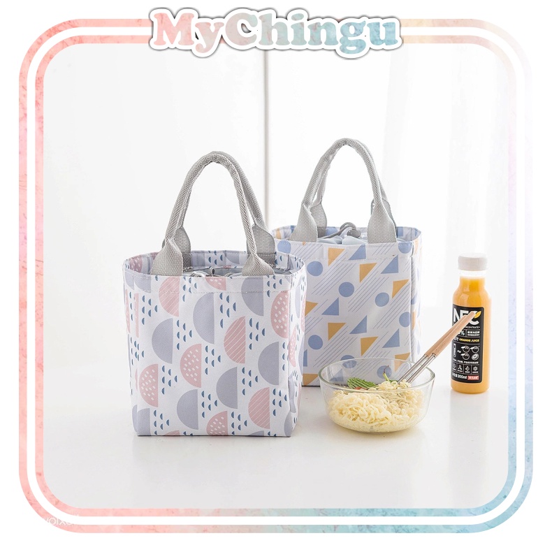 Jual Chingu PA005 Tas Bekal Pattern Modern Lunch Cooler Bag Salur ...