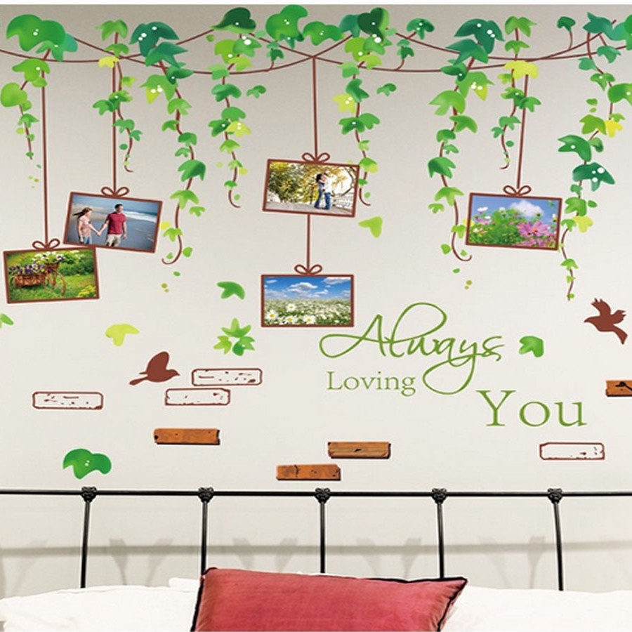 Jual METH WALL STICKER POHON RANTING SANGKAR CAGES BURUNG BIRD FRAME ...