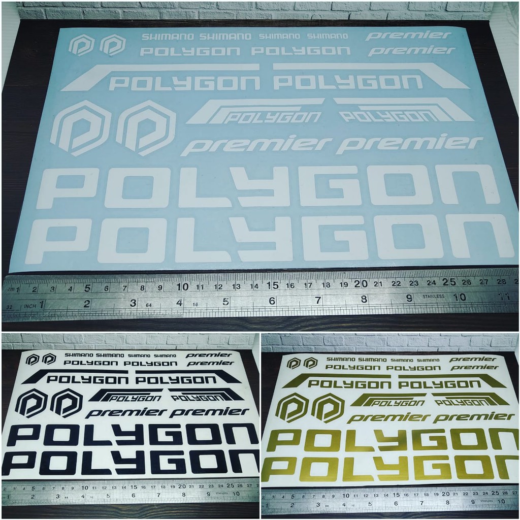 Jual Cutting Sticker frame sepeda Polygon Premier panjang 28cm bahan ...