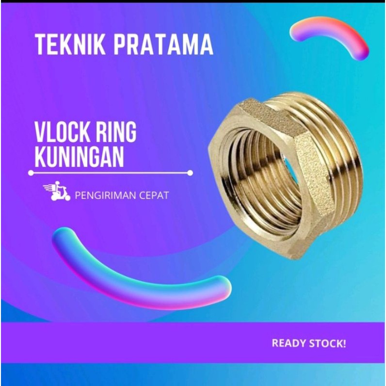 Jual Vlock ring Kuningan / Bushing 3/8"(male) x 1/4"(Female) | Shopee ...