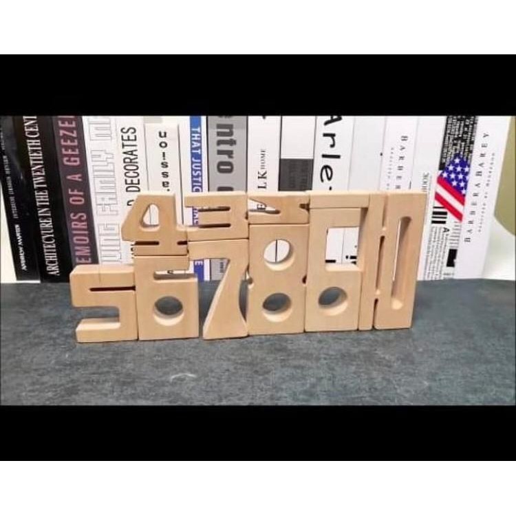 Jual WOODEN NUMBER BLOCKS SUM MONTESSORI | Shopee Indonesia