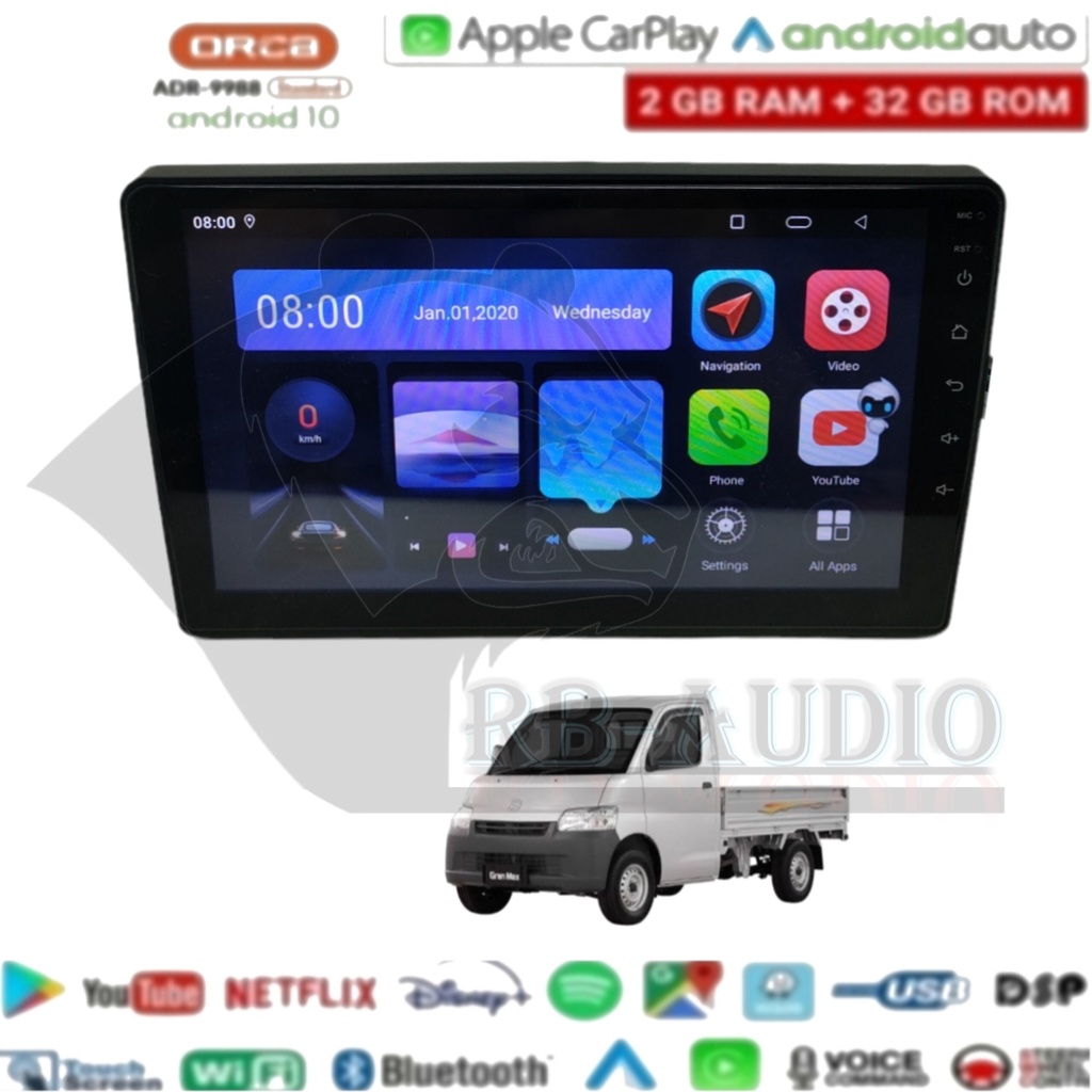 Jual Head Unit Android Orca Carplay DSP Daihatsu Granmax luxio 9 inch ...