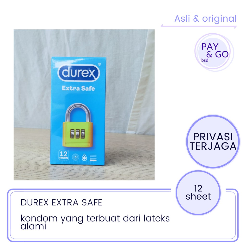 Jual DUREX EXTRA SAFE ISI 12-ALAT KONTRASEPSI-KONDOM DUREX-DUREX CONDOMS EXTRA SAFE 12 SHEET ...