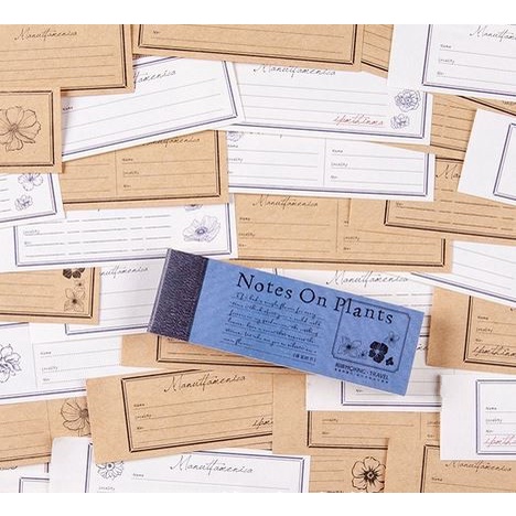 Jual Vintage Notes for Journal Deco - Notes on Plant Series (100pcs ...