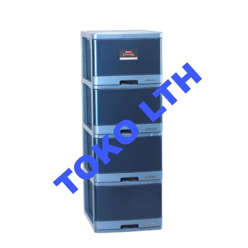 Jual LEMARI PLASTIK SUSUN 4 / LACI CONTAINER EXCEL L4 LION STAR XC-12 ...