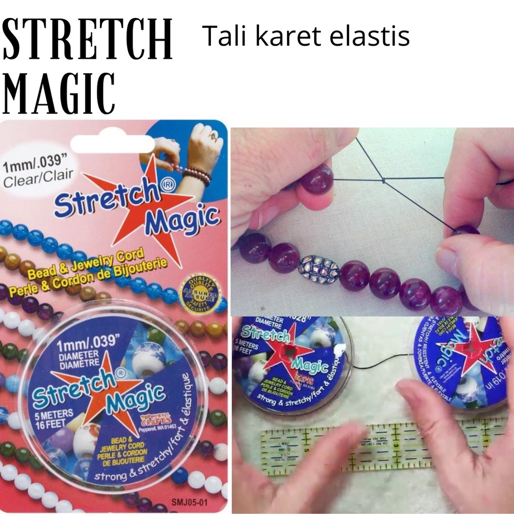 Jual Beadsmith Stretch Magic Cord Black Varian | Shopee Indonesia