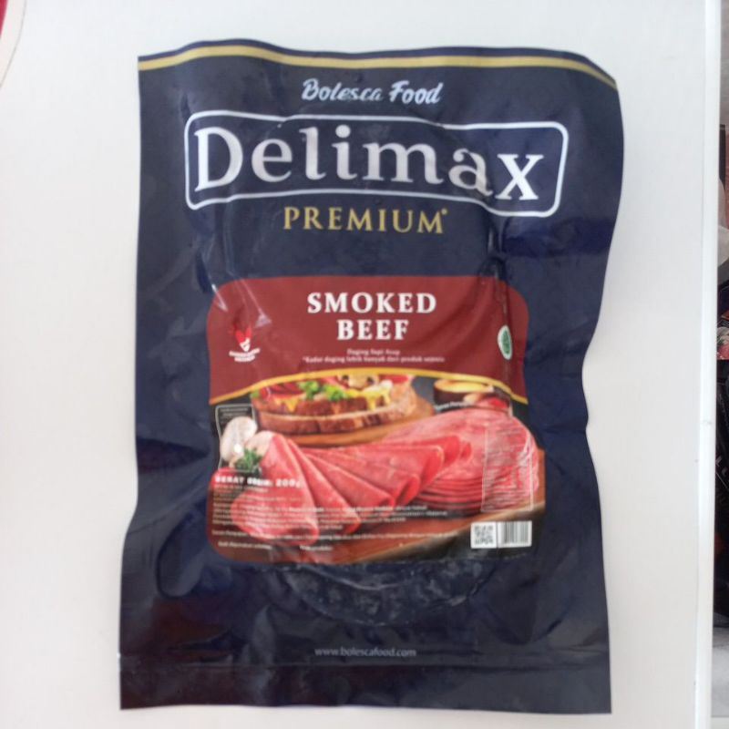 Jual Deli Max Smoked Beef Daging Sapi Asap isi 10 Lembar 200gr | Shopee ...