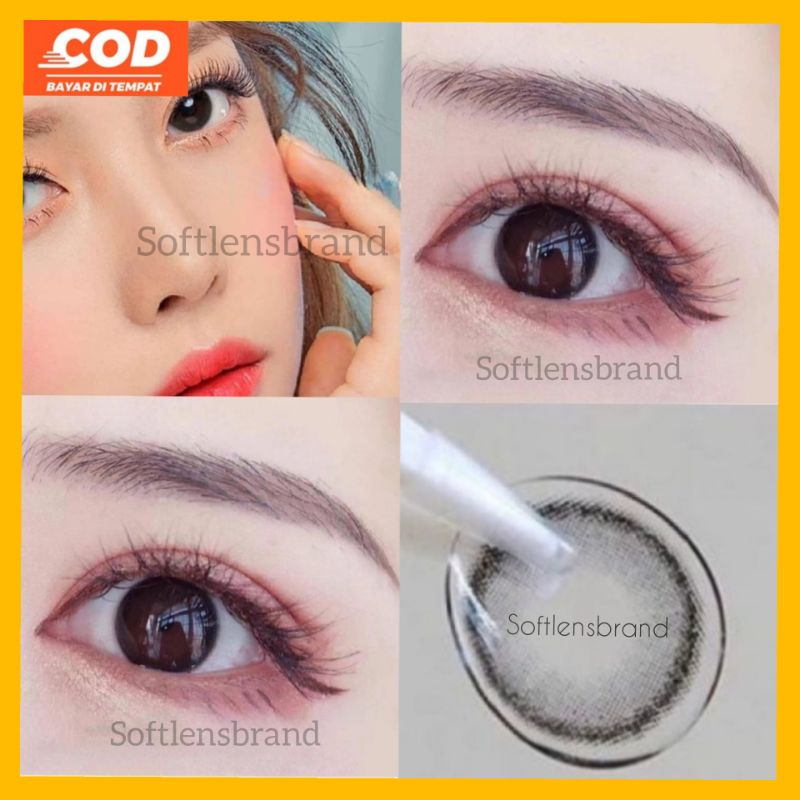 Jual ( COD ️ ) SOFTLENS NATURAL BLACK 14,2 mm | SOFTLENS BLACK NORMAL ...