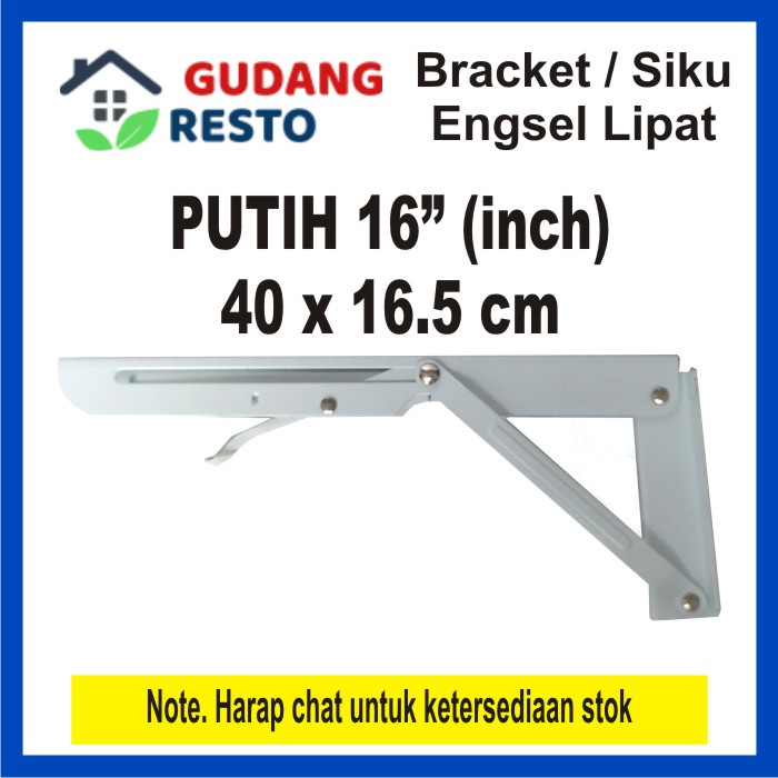Jual 16" inch Bracket Lipat / Siku / Engsel FOLDING Rak / Meja ...