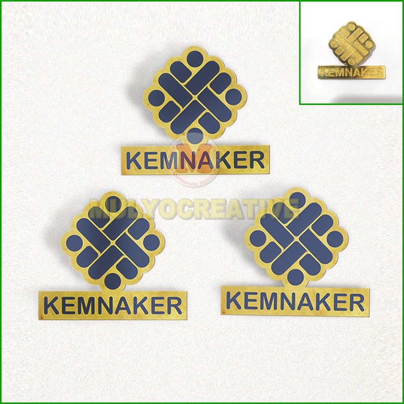 Jual Pin Logo KEMNAKER Magnet Pin Bros Kementerian Ketenagakerjaan Full ...