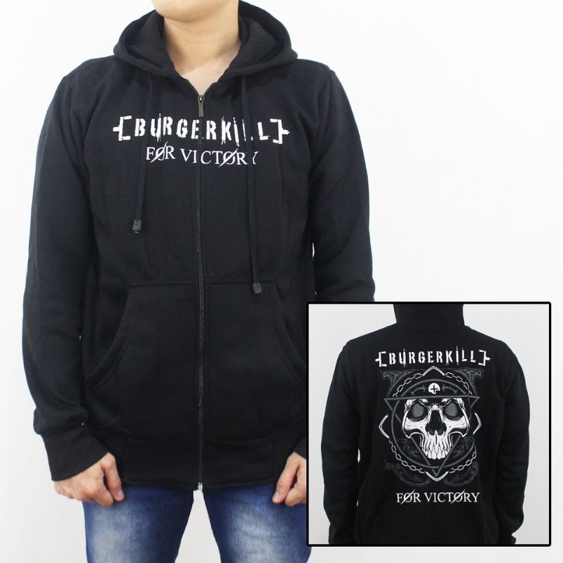Jual jaket burgerkill for victory black - jaket hitam pria -the ...