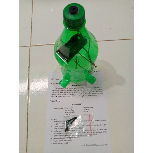 Jual Paket Alat Praktek Alarm Gempa / Tugas IPAS Sekolah / Kerajinan ...