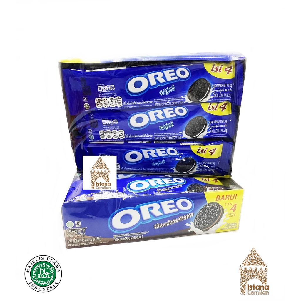 Jual OREO LUP Vanilla / Chocolate / Blueberry / Strawberry (isi 12 bungkus) | Shopee Indonesia