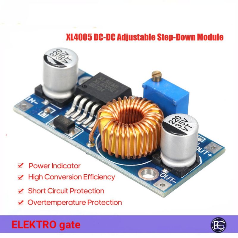 Jual XL4005 Adjustable DC-DC Step Down Buck Module 5A | Shopee Indonesia