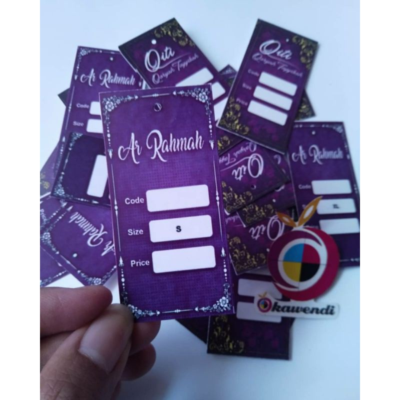 Jual CETAK HANG TAG (Label Baju/Tas/Sepatu/Jacket dll) | Shopee Indonesia