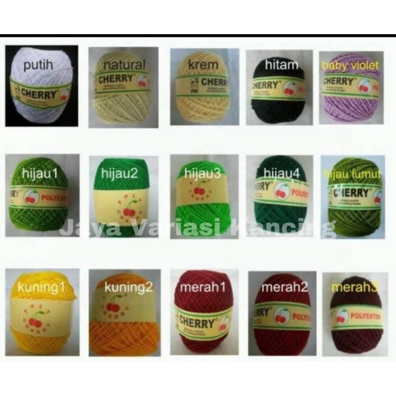 Jual Benang Rajut Onitsuga Poly Cherry ( Polyester Yarn )/ benang rajut ...
