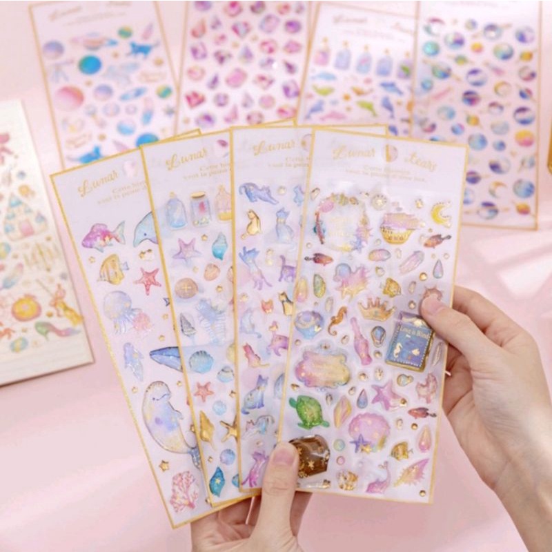 Jual Sticker Timbul Korea Glitter Transparan (Kode Transparan) | Shopee ...