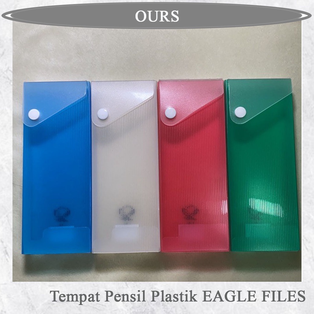 Jual TEMPAT PENSIL PLASTIK BENING Pencil Case Sliding Box EAGLE FILES ...