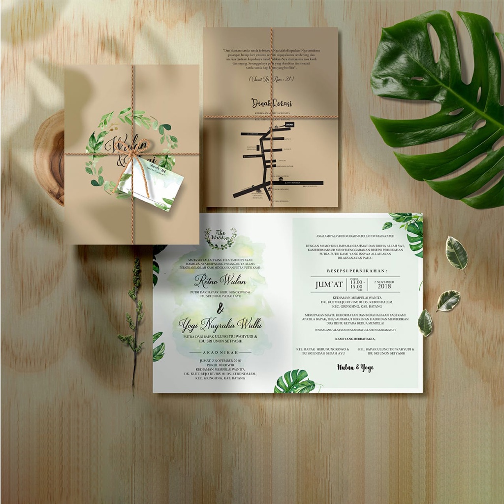 Jual Undangan Pernikahan Rustic Series / Cetak Undangan Pernikahan ...