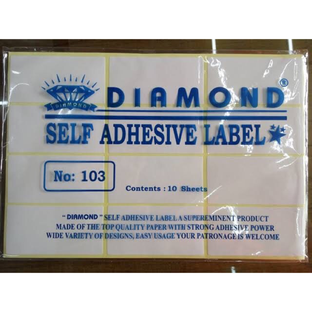 Jual label nama undangan sticker label polos label diamond murah ...