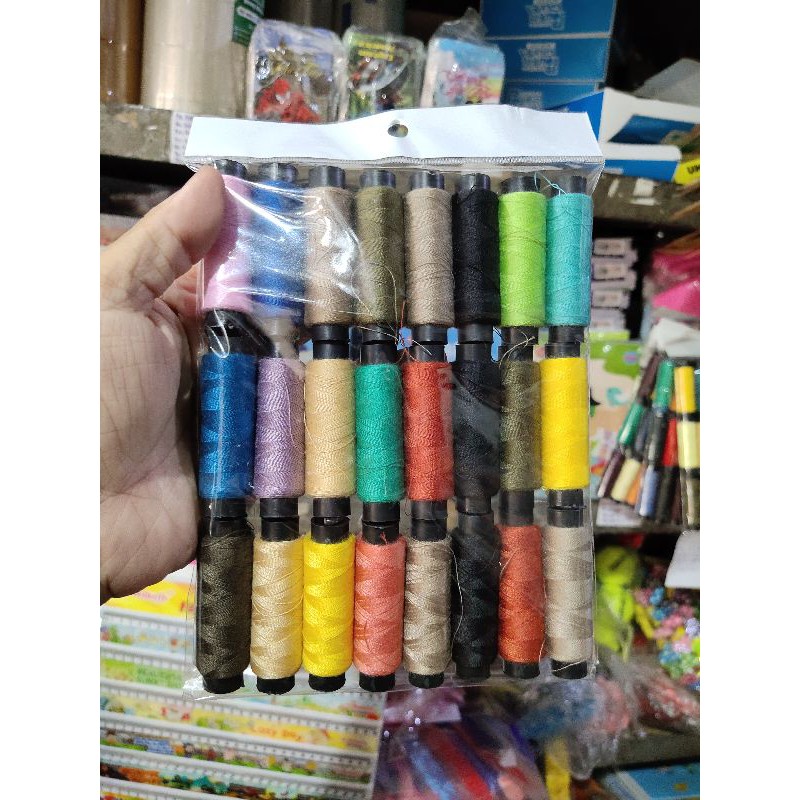 Jual Benang jahit (1 pack isi 24pcs) | Shopee Indonesia