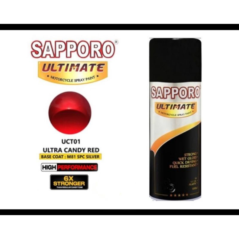 Jual SAPPORO ULTIMATE CAT SEMPROT AEROSOL SPRAY PAINT WARNA MERAH ...