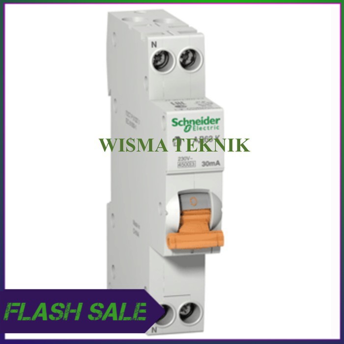 Jual RCBO SCHNEIDER Slim Domae 1P N MCB ELCB 6A DOM12520 | Shopee Indonesia