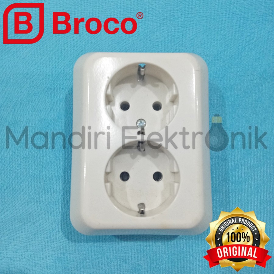 Jual Broco Gracio IB Stop Kontak Arde Double Cream 15320 | Shopee Indonesia