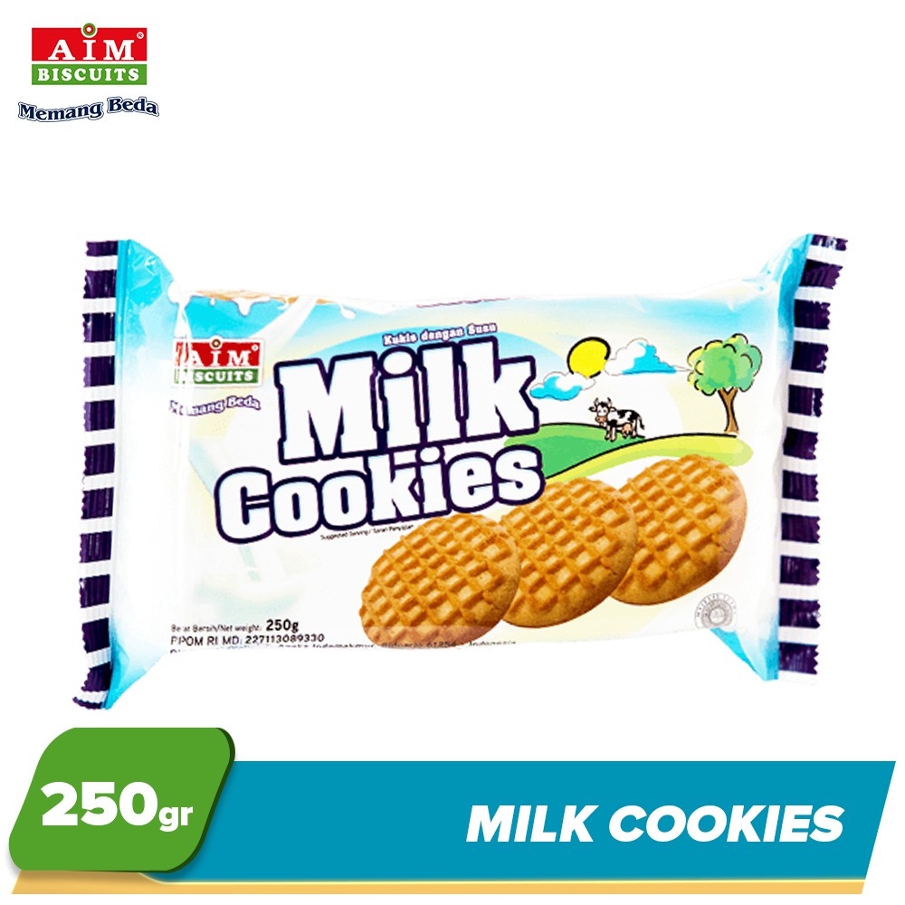Jual AIM Milk Cookies 250g / Biskuit AIM Rasa Susu 250g | Shopee Indonesia