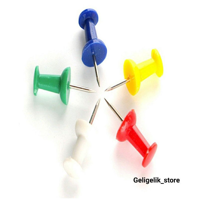 Jual (12 PCS) PUSH PINS / PAKU PIN WARNA | Shopee Indonesia