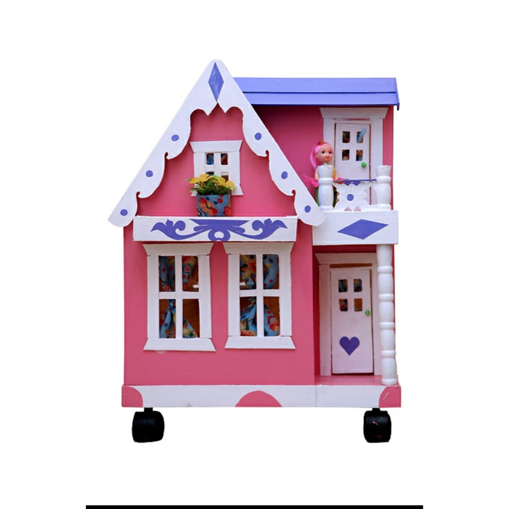 Jual Rumah rumahan kayu boneka JUMBO doll house barbi pretend | Shopee ...