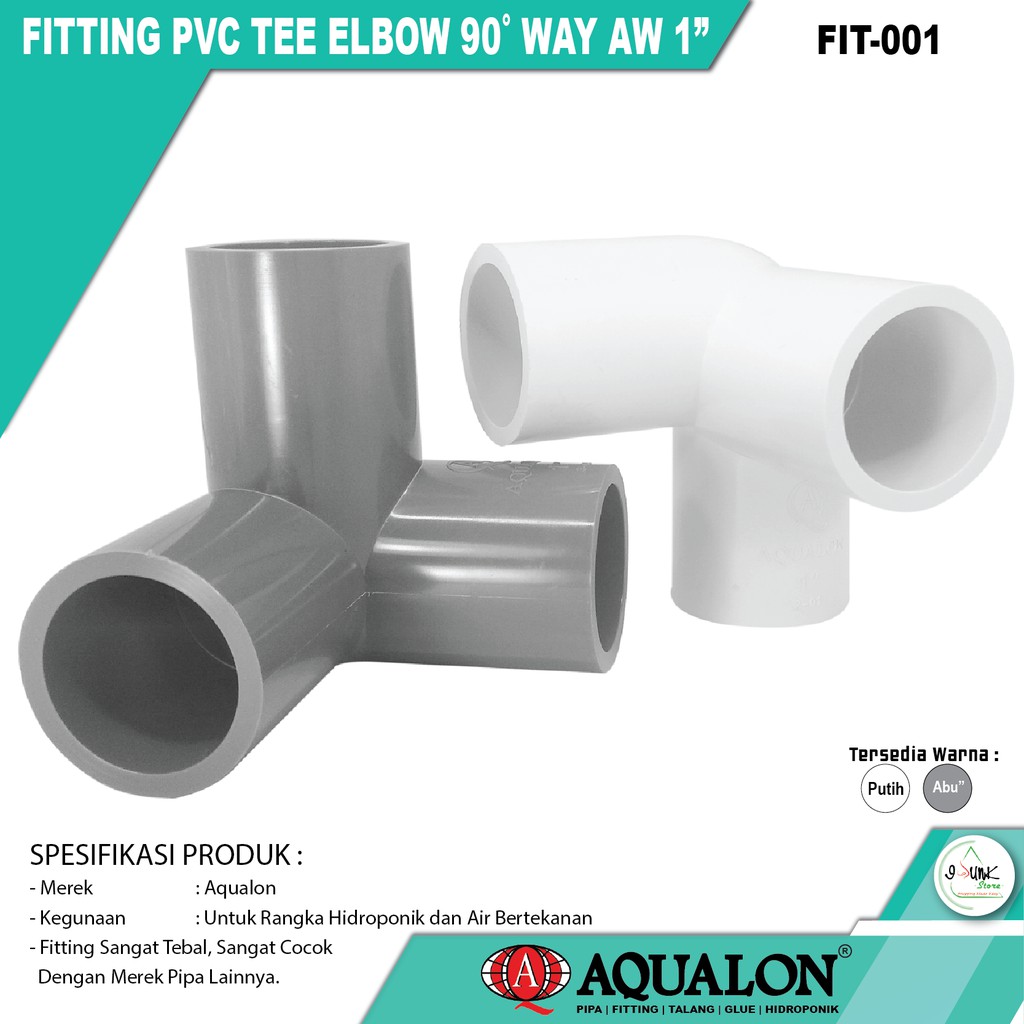 Jual Sambungan Pipa PVC TEE ELBOW 90 DRAJAD AW 1 INCH ( 3 WAY KNEE ...