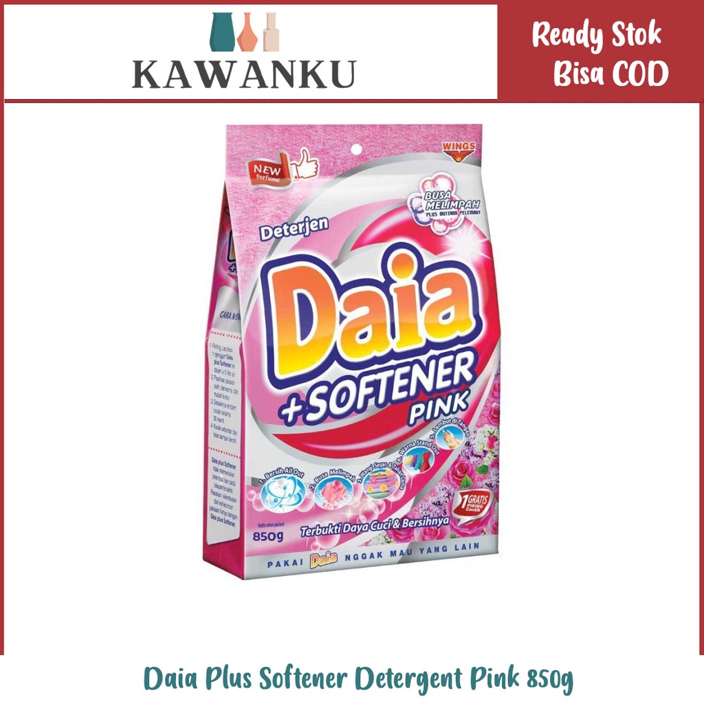 Jual Daia Plus Softener Detergent Pink 850g | Shopee Indonesia