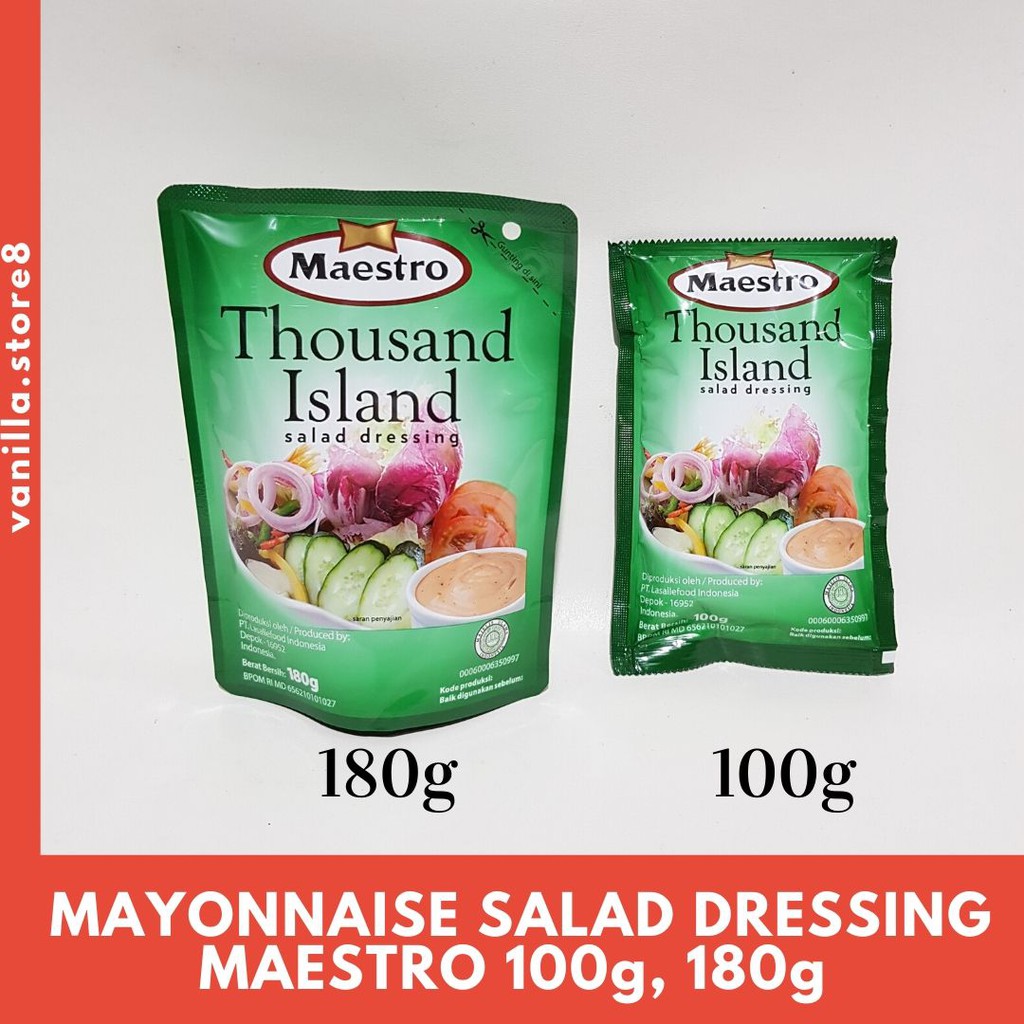 Jual [PROMOSALE]MAESTRO MAYONNAISE THOUNSAND ISLAND SALAD DRESSING 100g ...