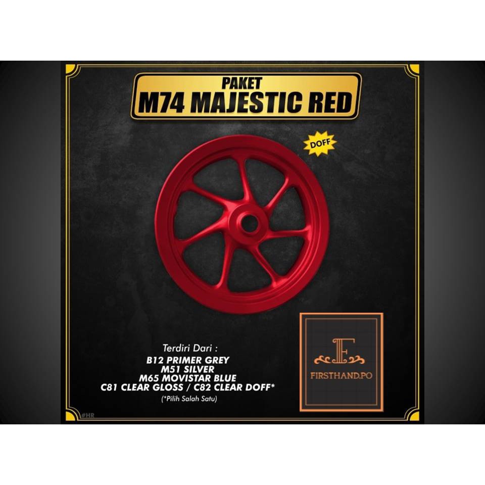 Jual Cat Velg M74 Majestic Red Ultimate paket 4 kaleng | Shopee Indonesia