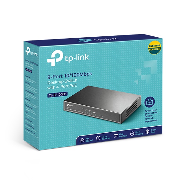 Jual TP-LINK TL-SF1008P 8-port 10/100M Desktop PoE Switch SF1008P ...