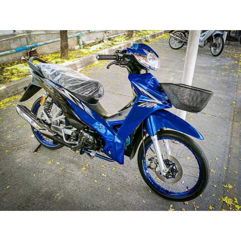 Jual striping wave 110i Revo fit biru hitam | Shopee Indonesia