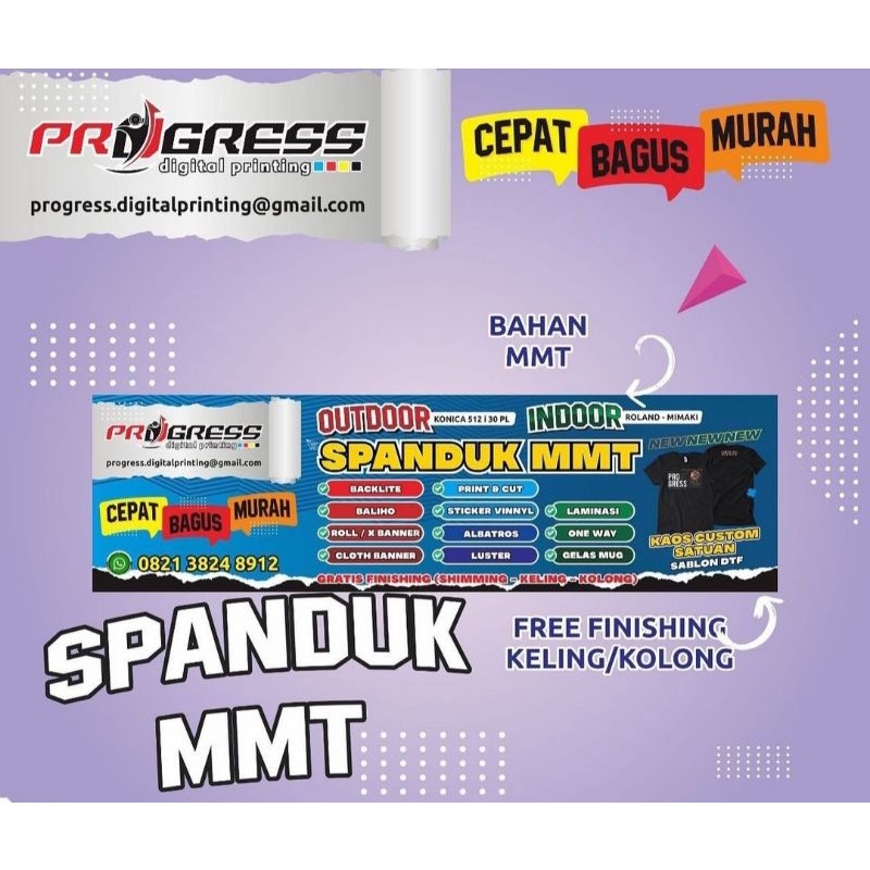 Jual Cetak Spanduk/MMT/Banner/Baliho Gratis Desain dan finishing ...