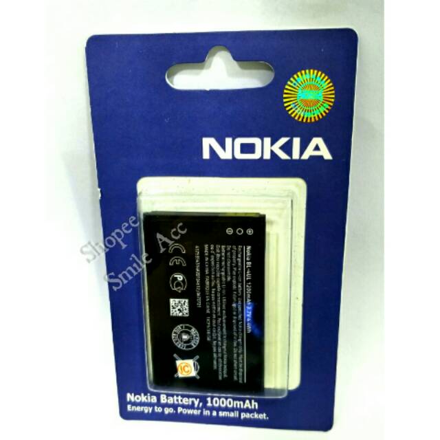 Jual Baterai Battery Nokia BL-4UL For Nokia 225 230 330 3310 RM 1172 Original | Shopee Indonesia
