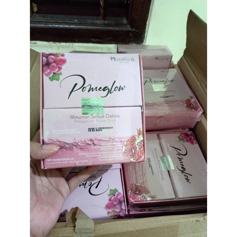 Jual POMEGLOW DRINK ISI 10/POUCH MINUMAN SEHAT CERAH DARI DALAM AMAN ...
