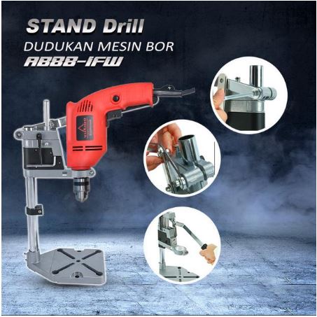 Jual dudukan bor yukido STAND Drill dengan Kunci Pas- Mini Portable Bor ...