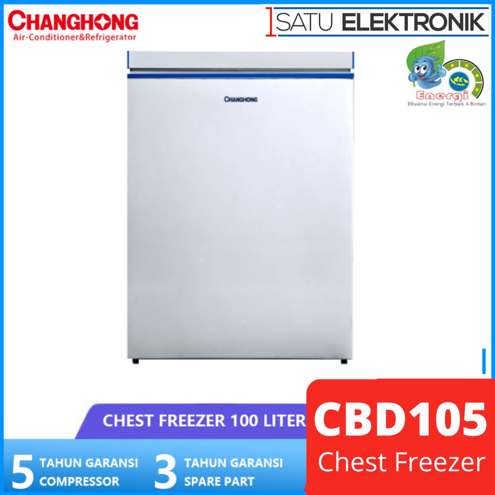 Jual Changhong Chest Freezer Box 100 liter CBD 105 | Shopee Indonesia