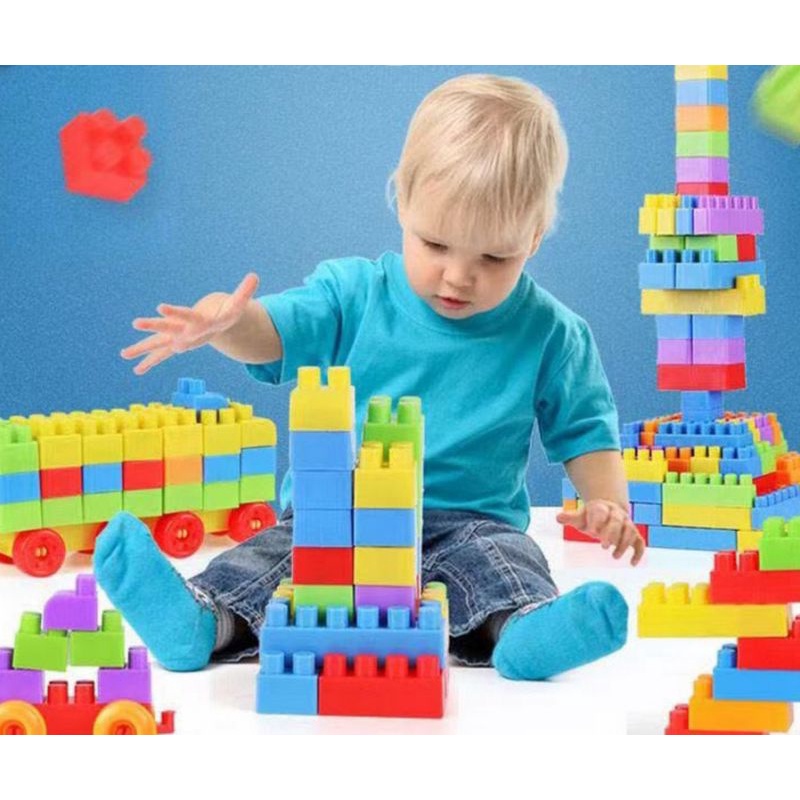 Jual Mainan Lego Block Ocean Block kecil isi 68 pcs - Bentuk tas Bulat ...