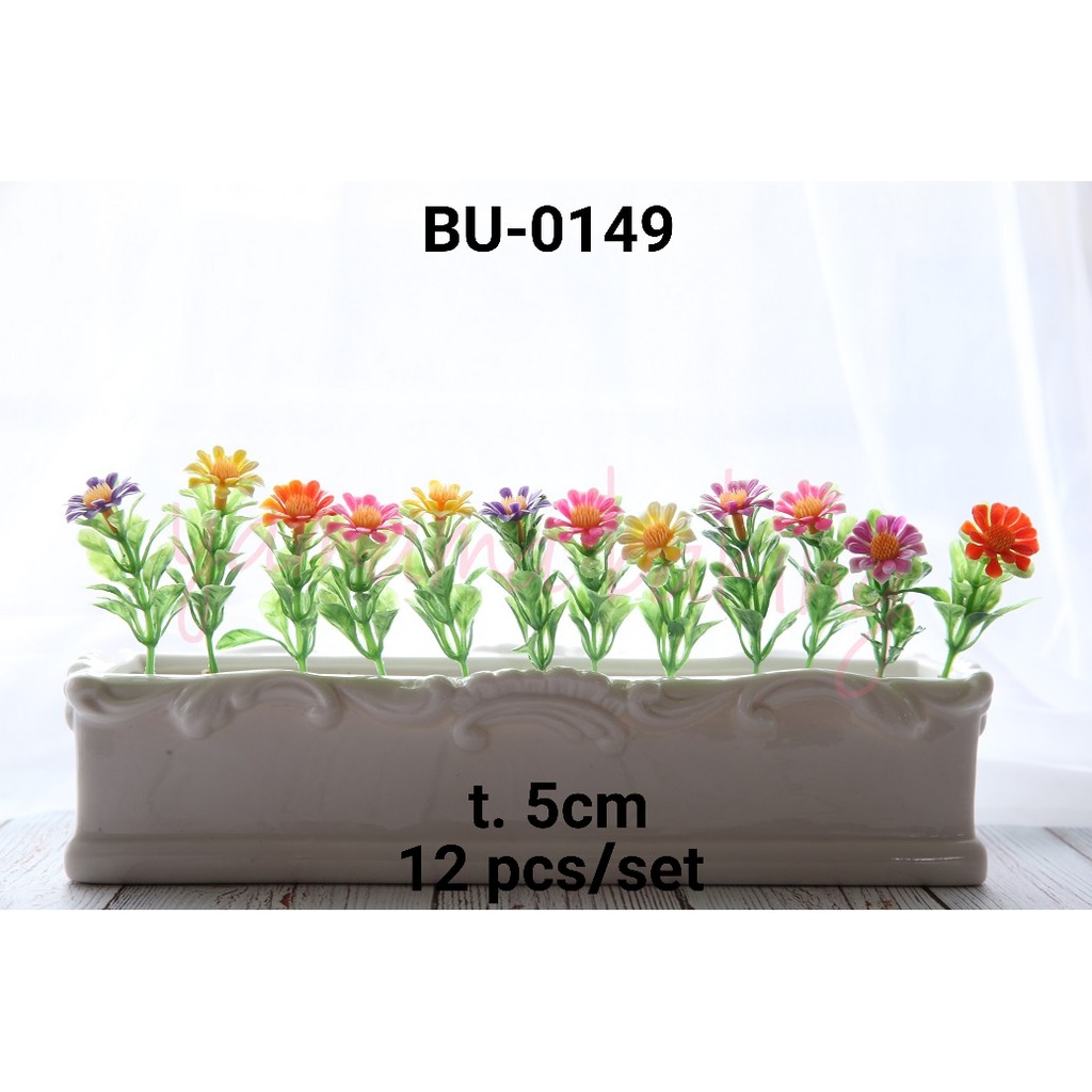 Jual BU-0149 Topper hiasan kue tart cake rumput bunga daun tanaman ...