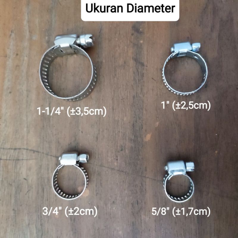 Jual Klem Ring Fleksibel 5/8" 3/4" 1" 1-1/4" . Klem Bulat Cincin Selang ...