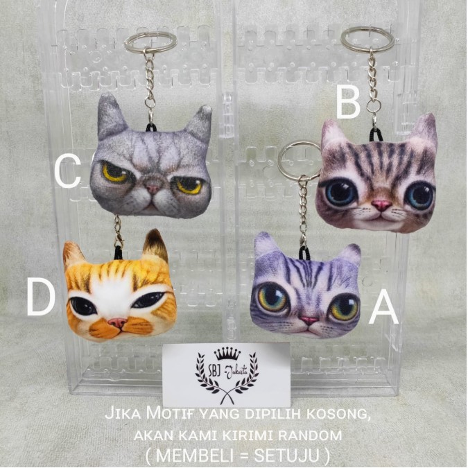 Jual Gantungan kunci kucing / cat keychain / motif Chubby Cat | Shopee ...