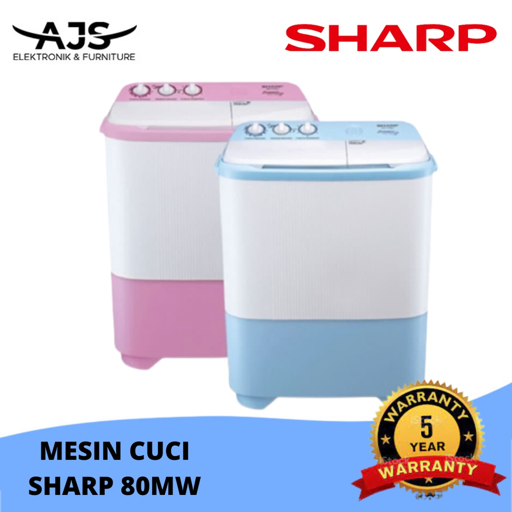 Jual Mesin Cuci 2 Tabung Sharp 80MW. 7Kg. Loww Watt | Shopee Indonesia