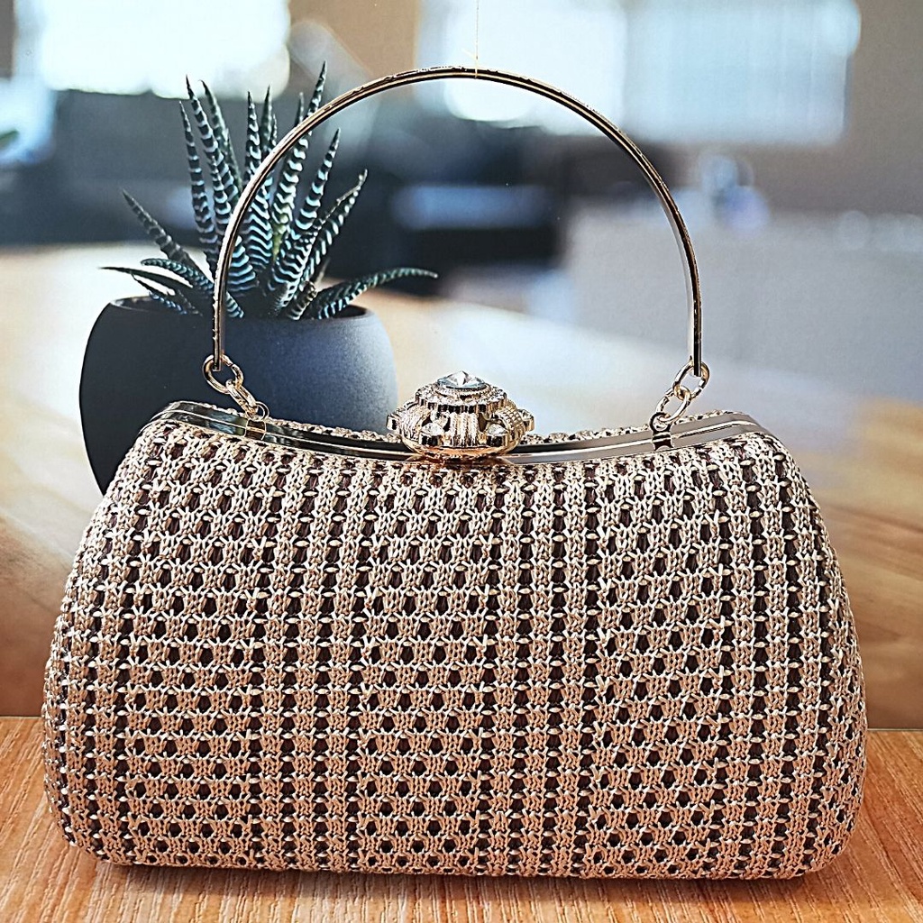 Jual Tas Pesta Import Sulam Mewah Kristal Diamond Handbag Wisuda ...